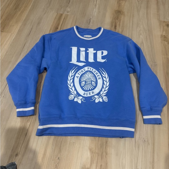 Abercrombie & Fitch | Tops | Blue Lite Beer Sweater | Poshmark